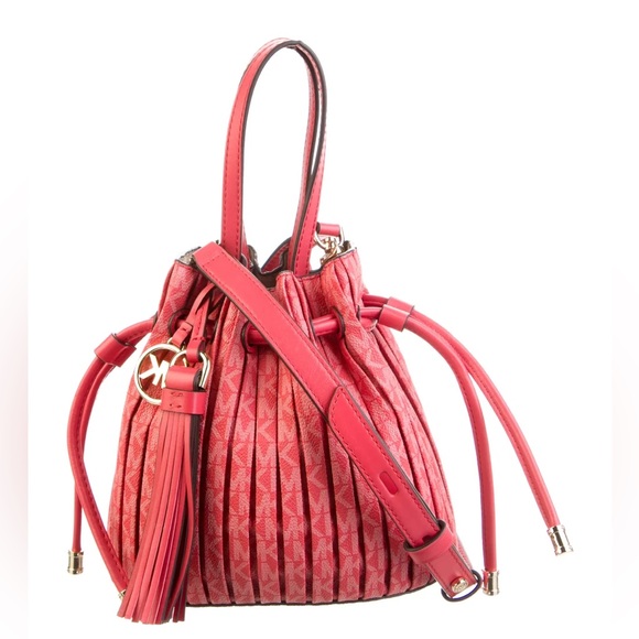 Michael Kors | Bags | Rare Michael Kors Willa Xs Pleated Monogram Tote ...